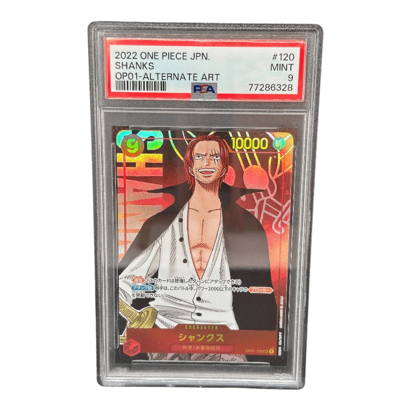 Shanks Alternate Art PSA 9 OP01-120 - Japanese One Piece Card Game ...